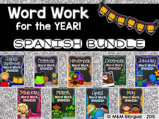 M&M Bilingual: Word Work in Spanish