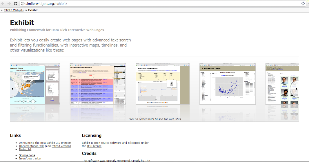 Web Visualization @ NCSU: Tool: Exhibit
