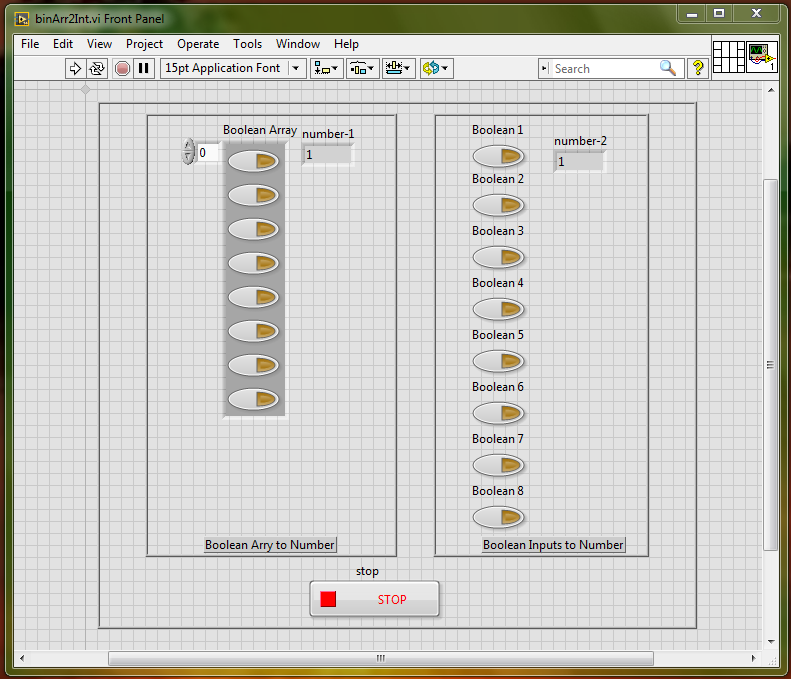 Embedded Systems: Converting Binary Array to Integer Value in Labview Embedded Systems: Converting Binary Array to Integer Value in Labview