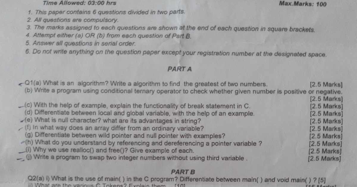LPU STUDENT FRIENDLY: CSE-101 QUESTION PAPERS LPU STUDENT FRIENDLY: CSE-101 QUESTION PAPERS