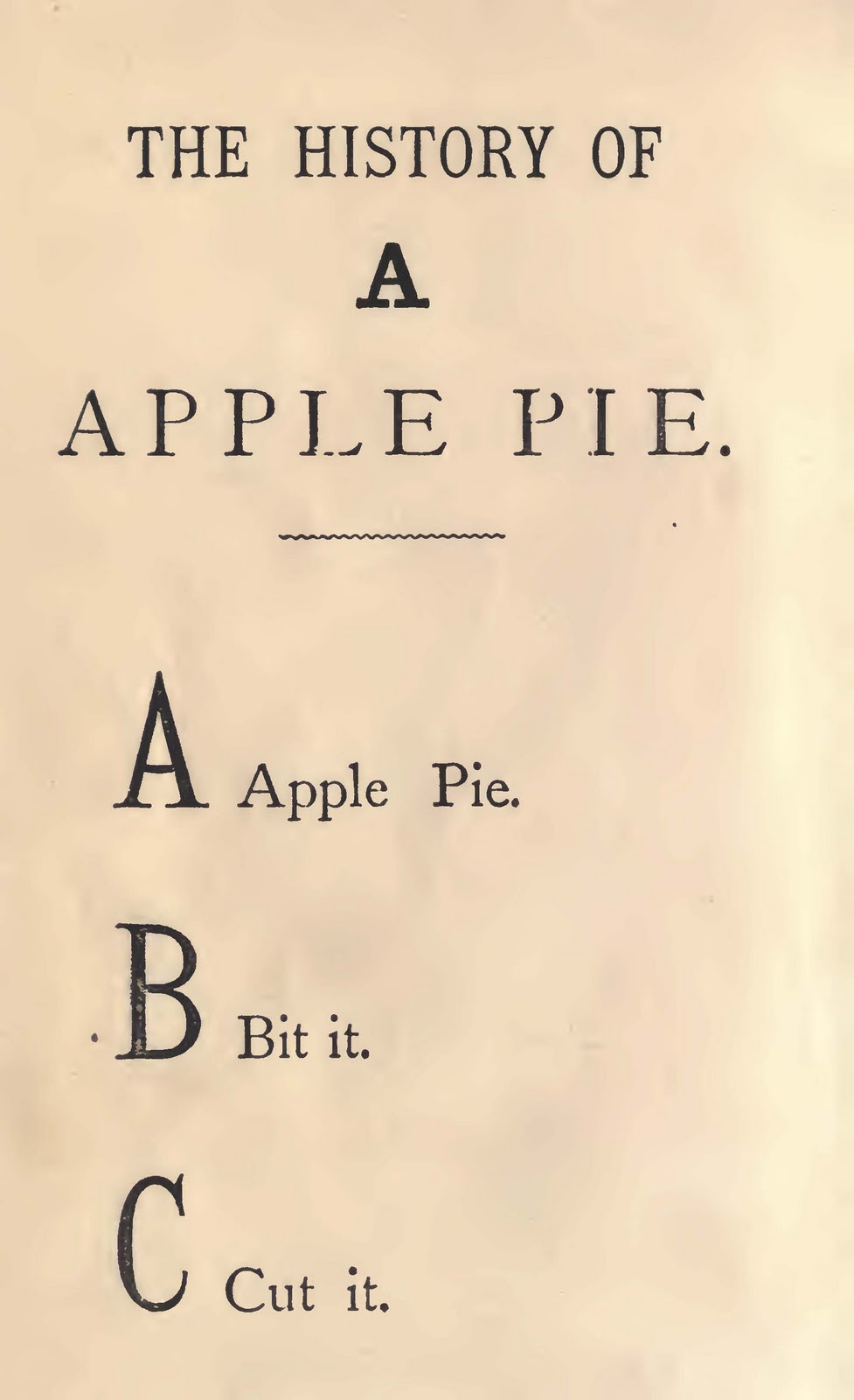 Nothing in the House: A Apple Pie