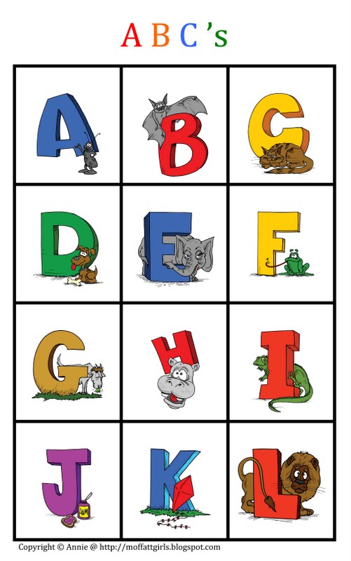 ABC Bingo Match Printable FREE!