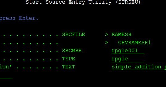 AS 400 Training: simple program in rpgle