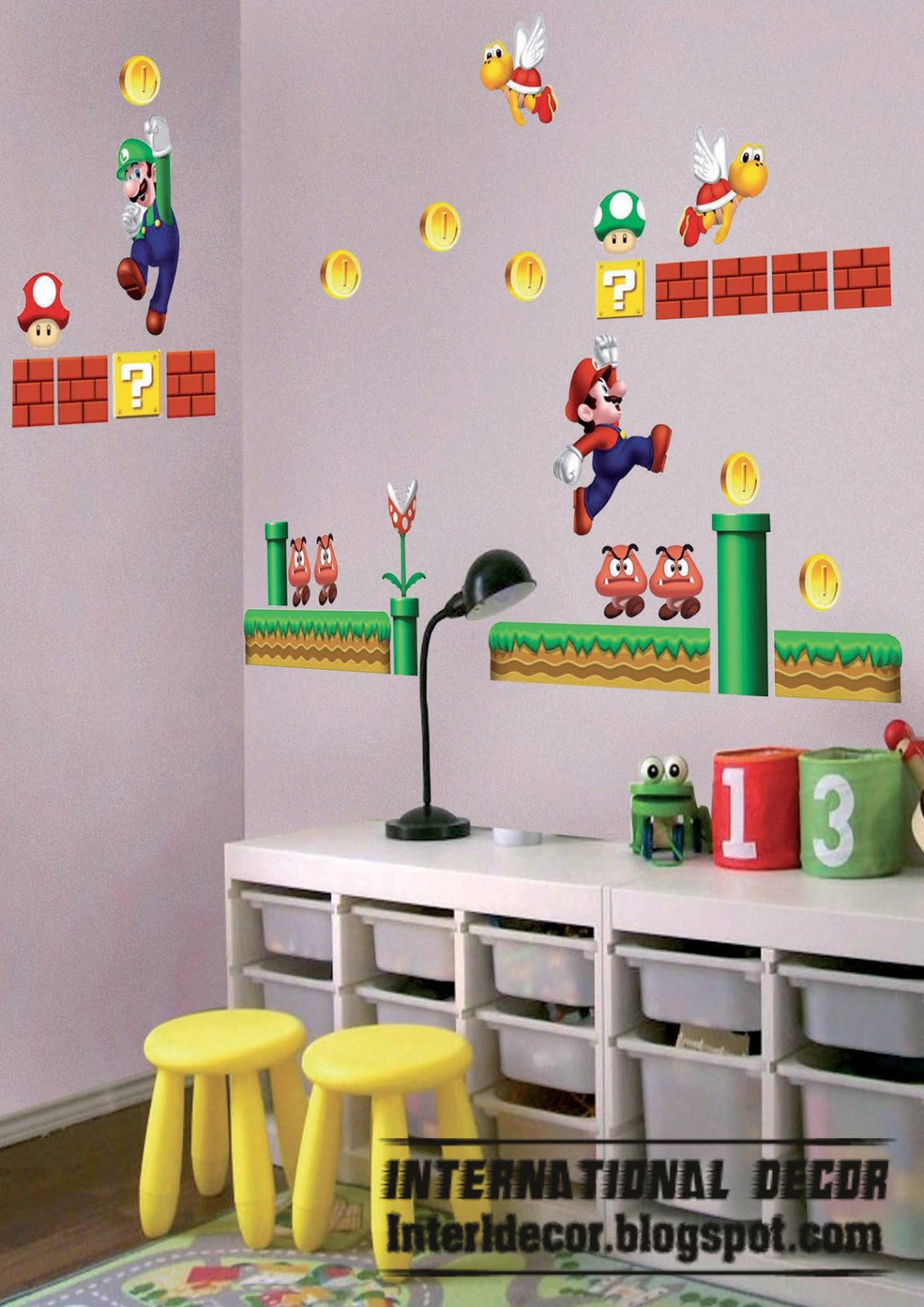 Super Mario Wall Stickers Mario Kids Room Designs super-mario-wall-stickers-mario-kids-room-designs
