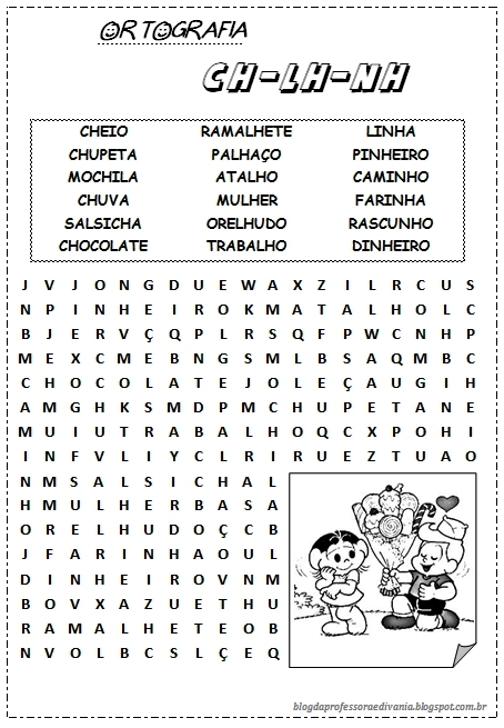 Blog da professora Edivania: ORTOGRAFIA CH-LH-NH