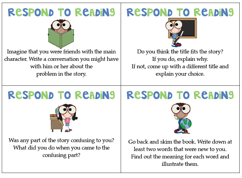 Respond to Reading Task Cards - Classroom Freebies