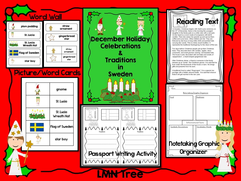 December Holiday Celebrations and Traditions in Sweden - Classroom Freebies