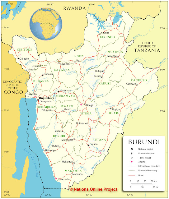BURUNDI - GEOGRAPHICAL MAPS OF BURUNDI ~ Klima Naturali™