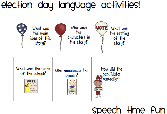 Election Language Activities! - Speech Time Fun: Speech and Language ...