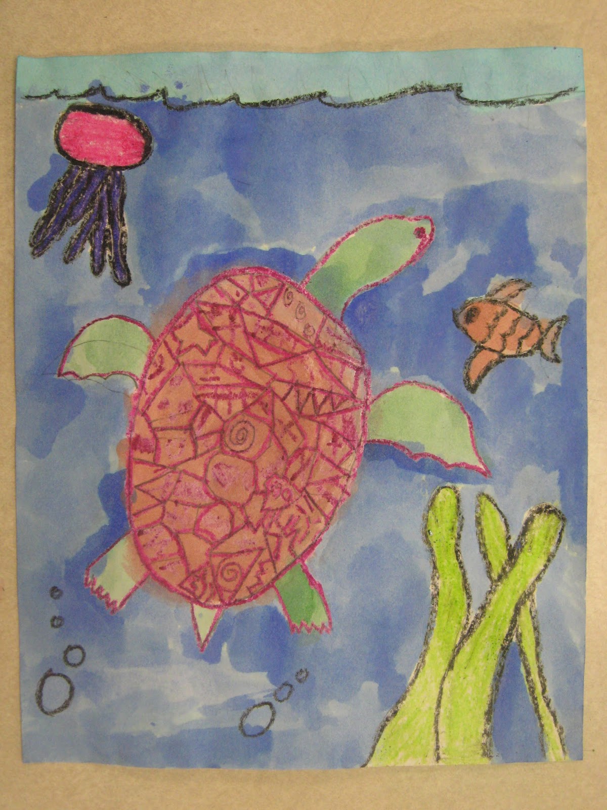 Miss Young's Art Room: 3rd Grade Patterned Sea Turtles