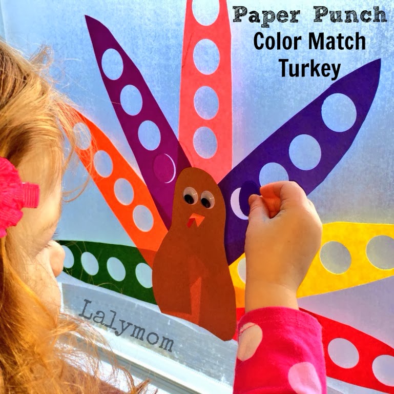 Paper Punch Color Match Turkey- A Thanksgiving Fine Motor Activity for ...