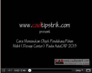 Video Tutorial AutoCAD 2013 Cara Memasukan Objek Pohon | Tips Triks AutoCAD