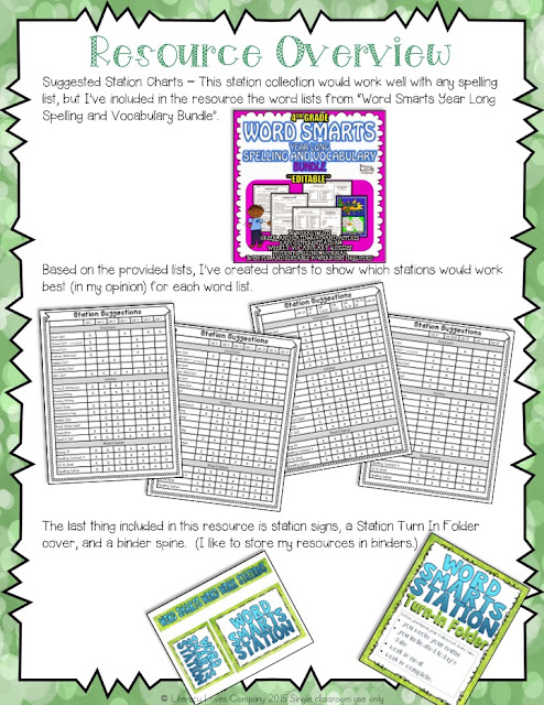 Literacy Loves Company: Take the Stress out of Spelling Stations!