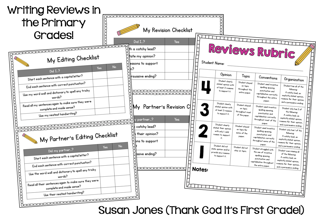 How to Teach Opinion Writing with Reviews in K-2! - Susan Jones Teaching