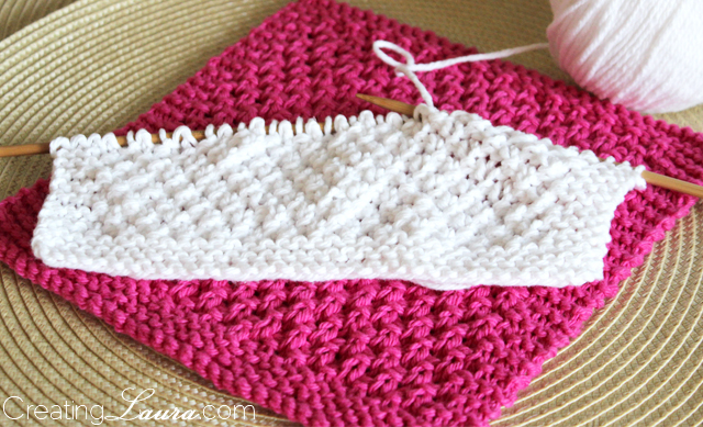 Creating Laura: Knitting Washcloths