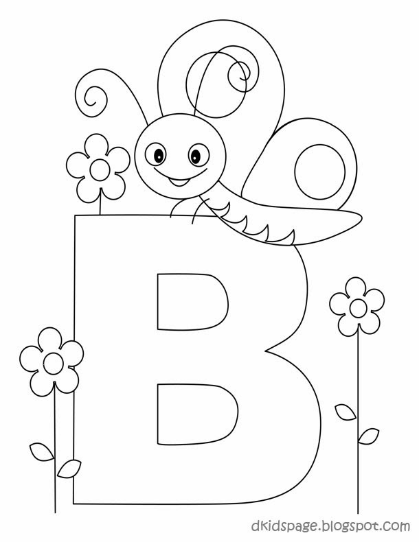 Kids Page: B is for Butterfly Worksheet | Alphabet Letters Worksheet ...