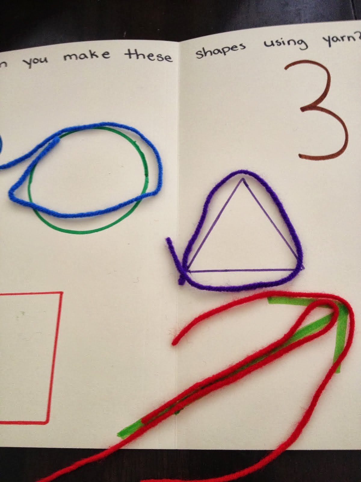 Mothering with Creativity: Yarn Shape Match File Folder Game Mothering with Creativity: Yarn Shape Match File Folder Game