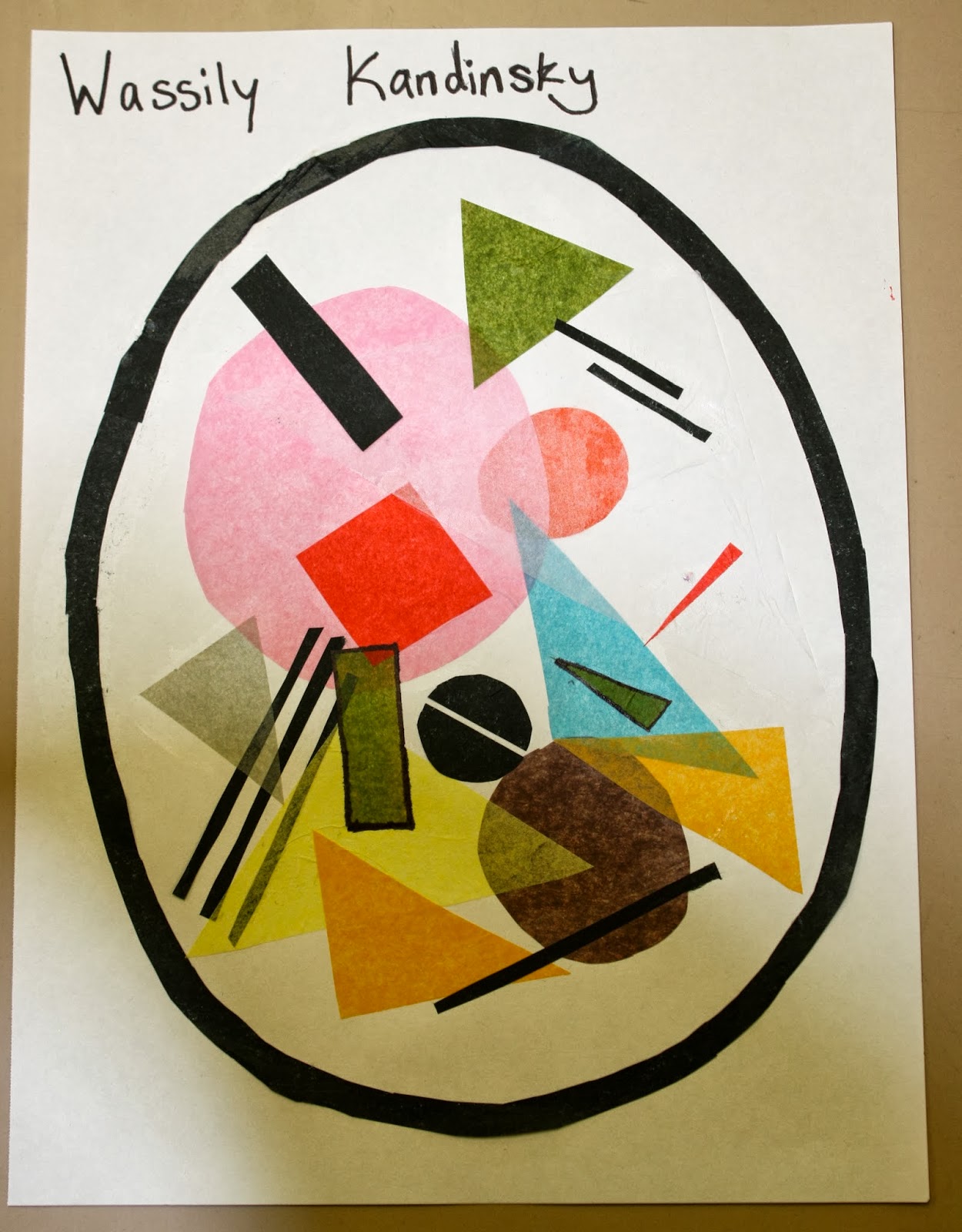 Wassily Kandinsky inspired art project w/ tissue paper | Elementary art ...