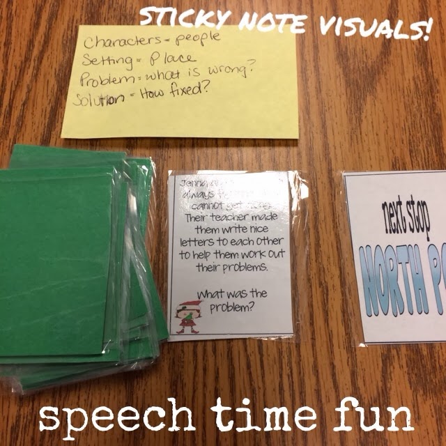 DIY Post-It Visuals! - Speech Time Fun: Speech and Language Activities