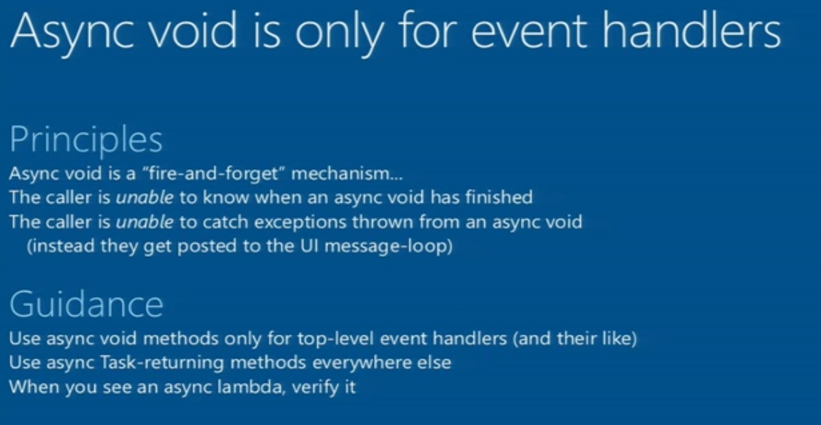 The Learning Curve: Async Gotchas The Learning Curve: Async Gotchas