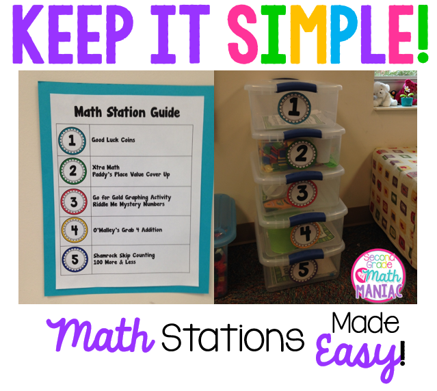 Bright Ideas: Organizing Math Stations | Second Grade Math Maniac ...