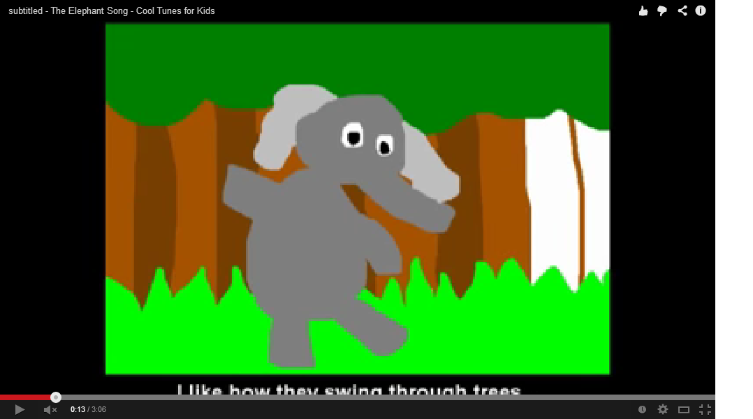 Del Valle learns English: The elephant song
