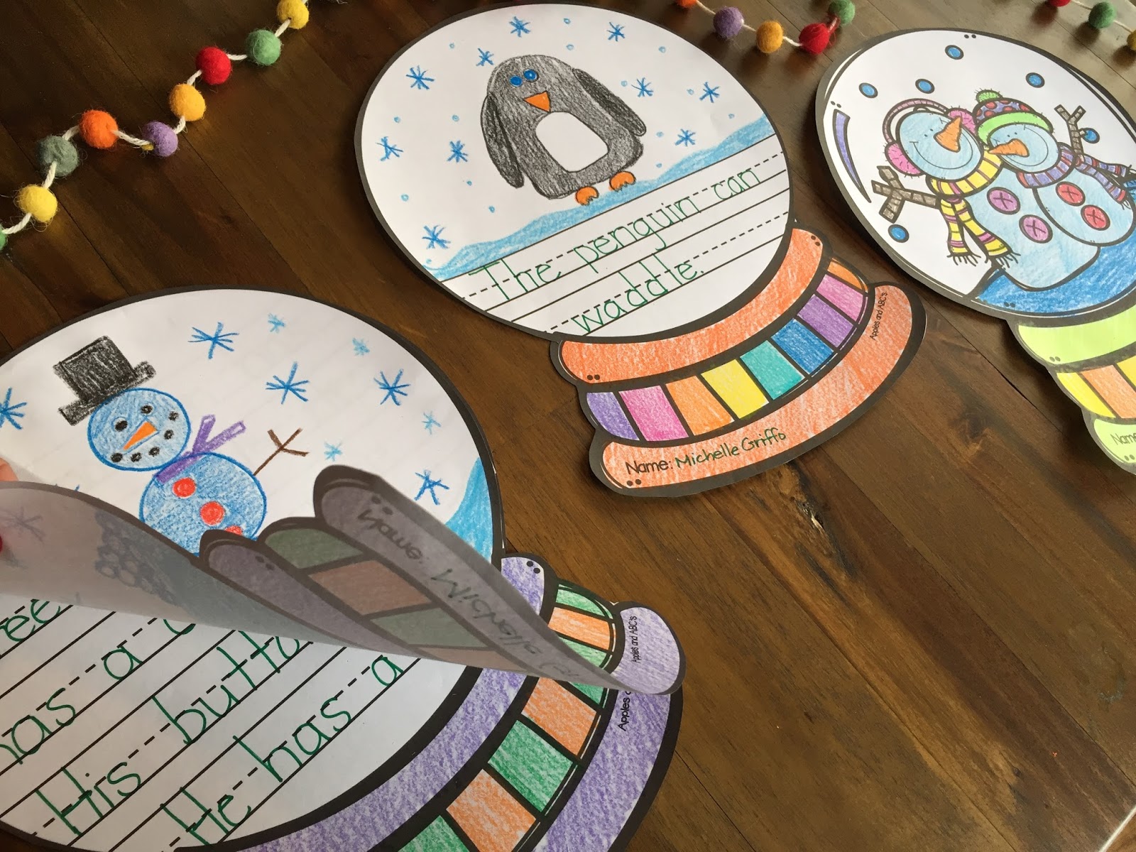 Snow Globe Craftivity - Apples & ABC's