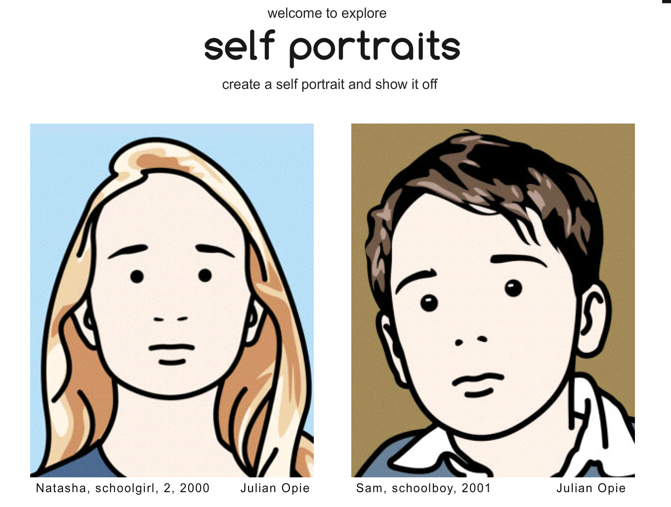 meggiecat: Julian Opie Style Self Portraits