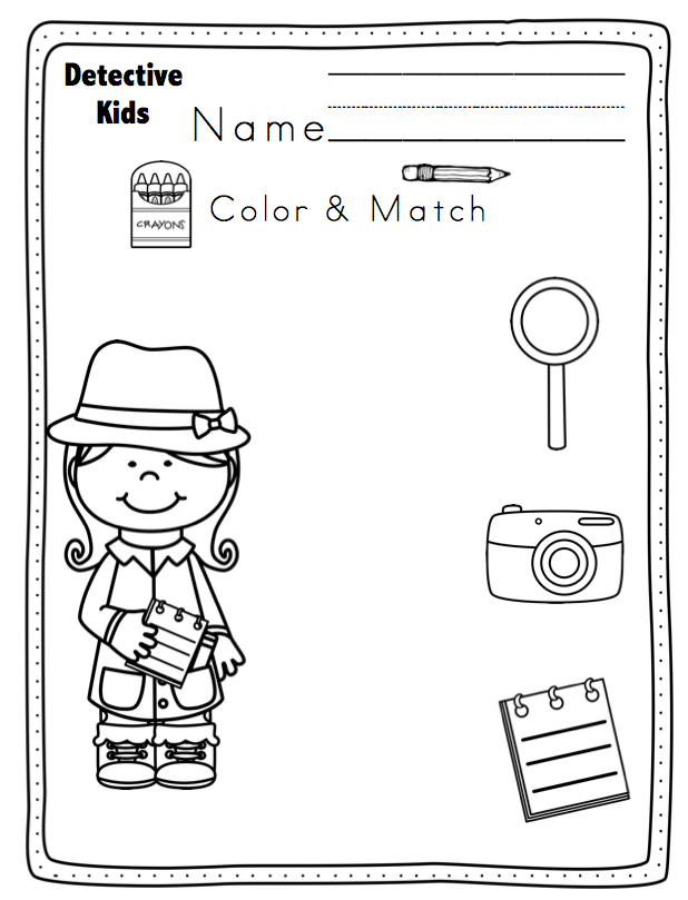 Little Detective Printable ~ Preschool Printables