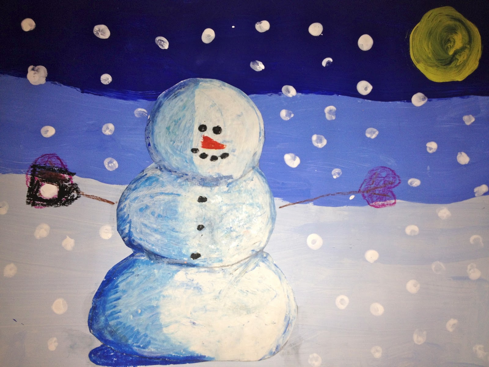 Art It s Made To Be Seen 3rd Grade Snowmen At Night art-it-s-made-to-be-seen-3rd-grade-snowmen-at-night