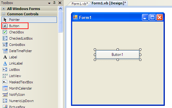 VB.NET: Button Control VB.NET: Button Control
