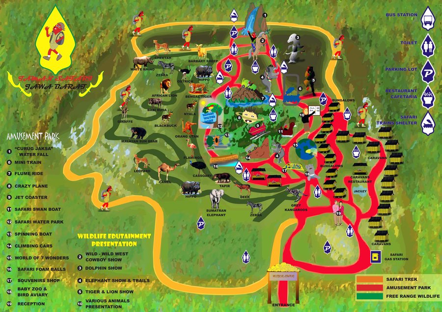 Gold-oriole: Peta Taman Safari Bogor