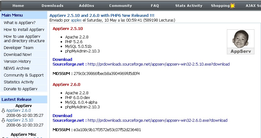 Cocoinformatik: Appserv: Apache + MySQL + PHP Cocoinformatik: Appserv: Apache + MySQL + PHP