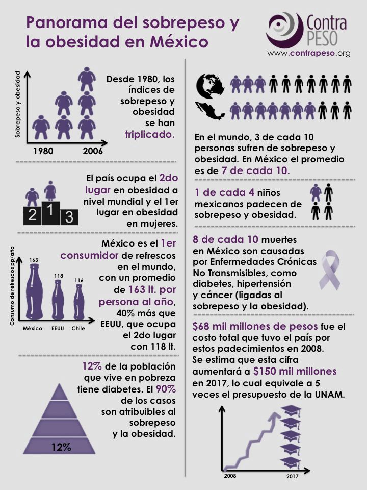 Panorama del sobrepeso y la obesidad en México [INFOGRAFÍA Y VIDEO ...