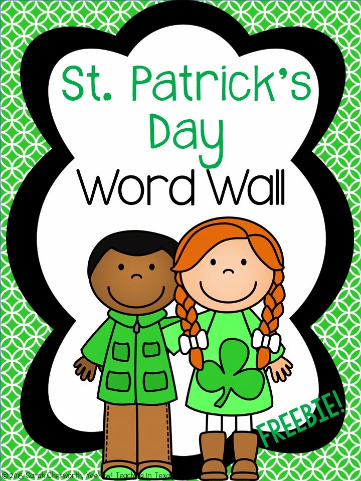 St. Patrick's Day Word Wall FREEBIE - Sarah Chesworth