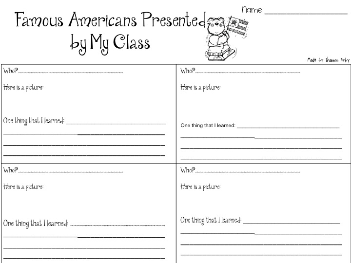 Sweetest Seconds in a Day: Famous Americans Project