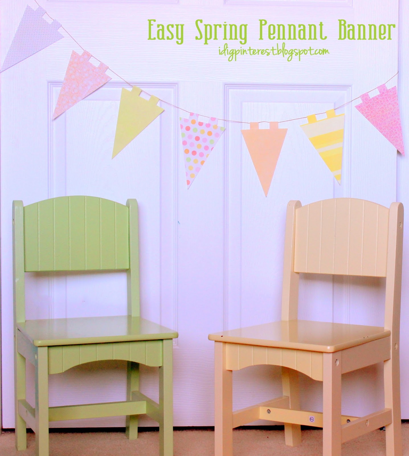 Easy Spring Pennant Banner - I Dig Pinterest