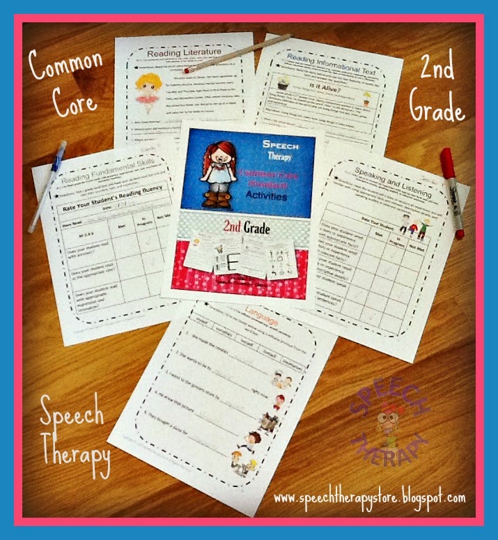 Speech Therapy: 2nd Graders and Common Core