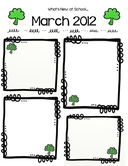 Classroom Freebies Too: Free Frames and March Newsletter Template Classroom Freebies Too: Free Frames and March Newsletter Template
