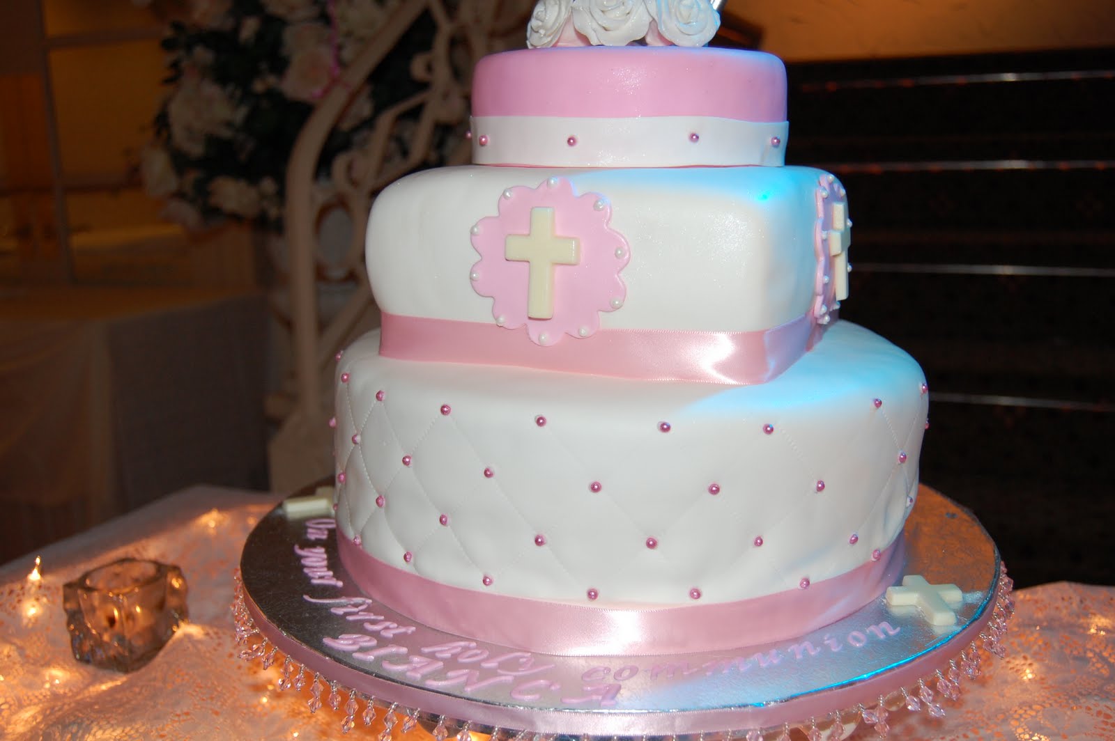CUSTOMISED CAKES BY JEN: First Holy Communion Cake CUSTOMISED CAKES BY JEN: First Holy Communion Cake