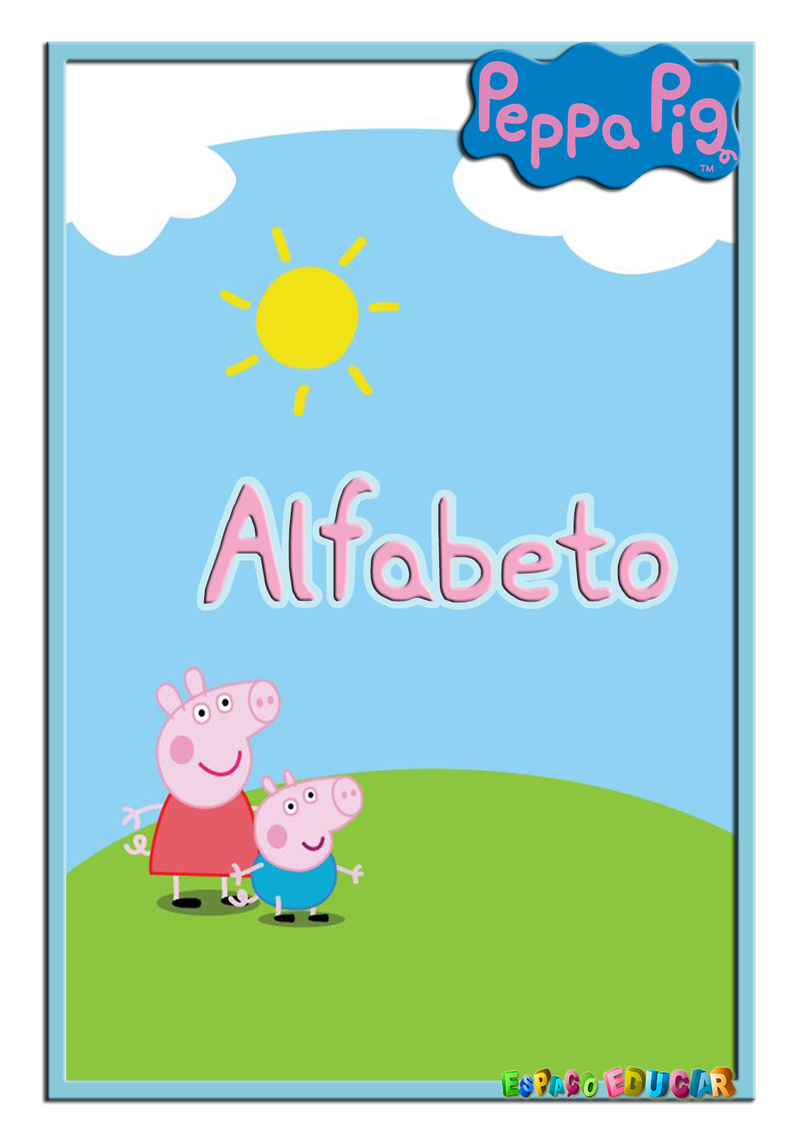 peppa-pig-alphabet-003.png 1.131×1.600 píxeles | Peppa pig, Peppa pig ...