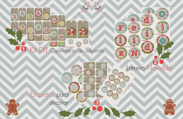 Descargables: Pack "Esperando la navidad" con calendario de adviento ...