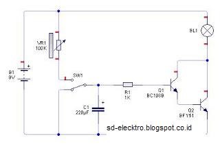 RANGKAIAN TIMER TRANSISTOR - SD ELEKTRONIK
