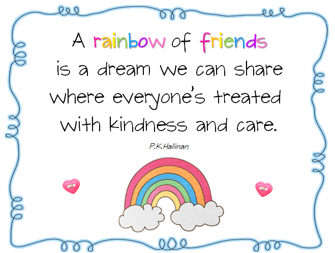 a rainbow | Preschool friendship, Preschool poems, Friendship activities