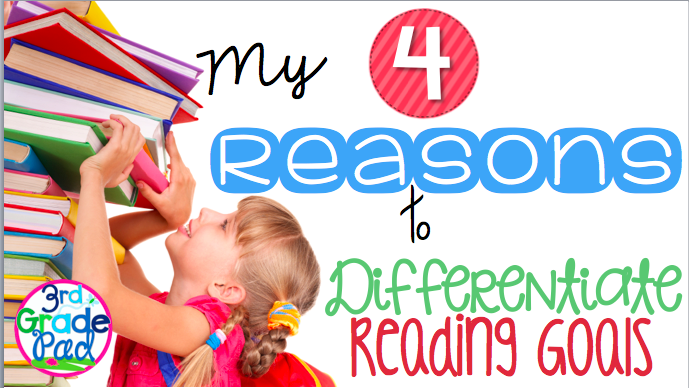 Differentiating Reading Goals in the Classroom - 3rd Grade Pad