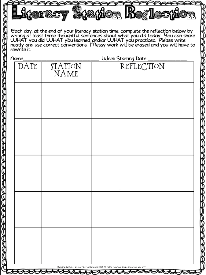 Literacy Loves Company: Literacy Stations: A Love/Hate Relationship
