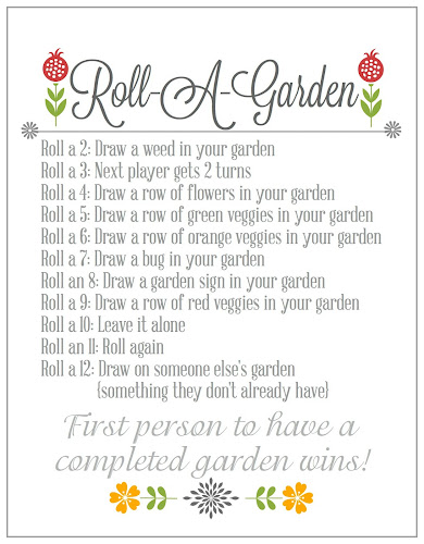 BLISSFUL ROOTS: Roll-A-Garden {Game & Printable}