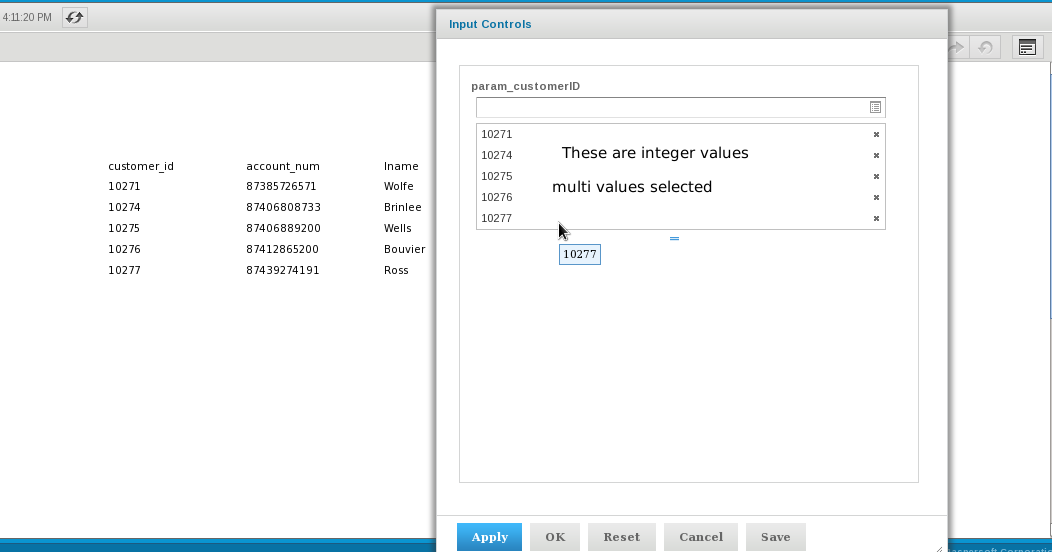JasperSoft BI Suite Tutorials: Tip : Multi Select Query Integer ... JasperSoft BI Suite Tutorials: Tip : Multi Select Query Integer ...
