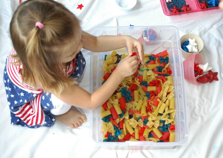 Fourth of July "Stars and Stripes" Sensory Bin | What Can We Do With ...