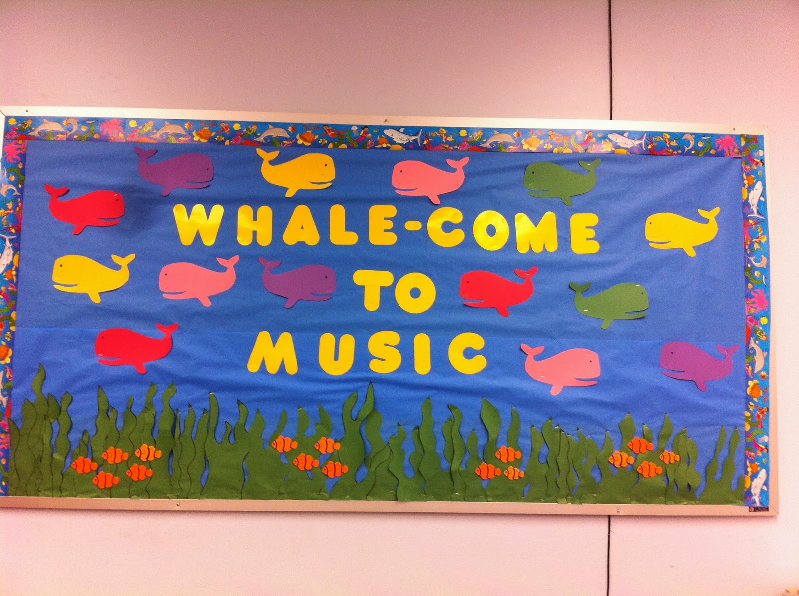 Music with Miss W: Whale-come to Music - Back to School Bulletin Board!